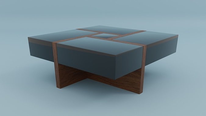 Modern square table free 3D model | CGTrader