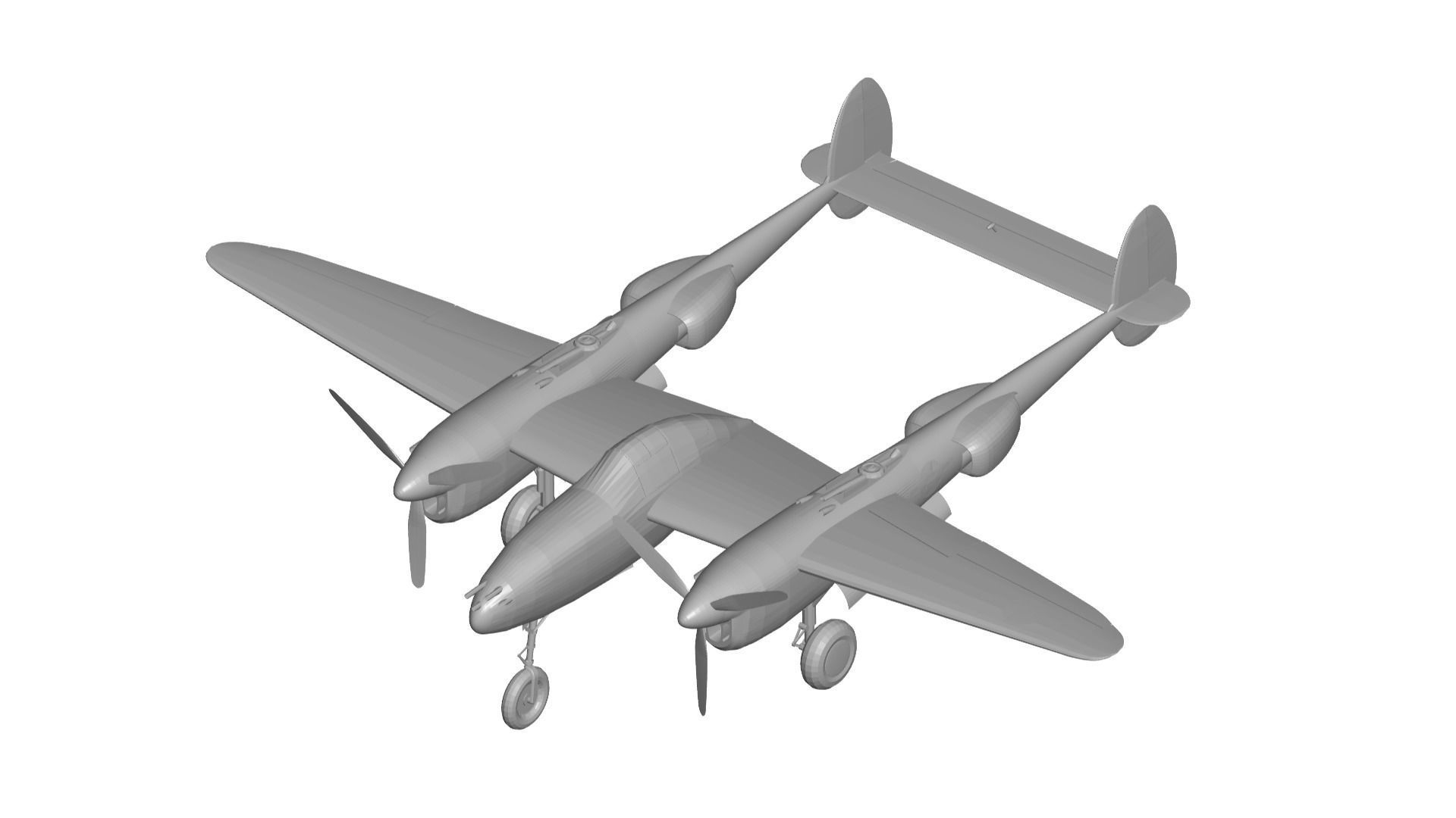 Lockheed P-38 Lightning 3D model | CGTrader