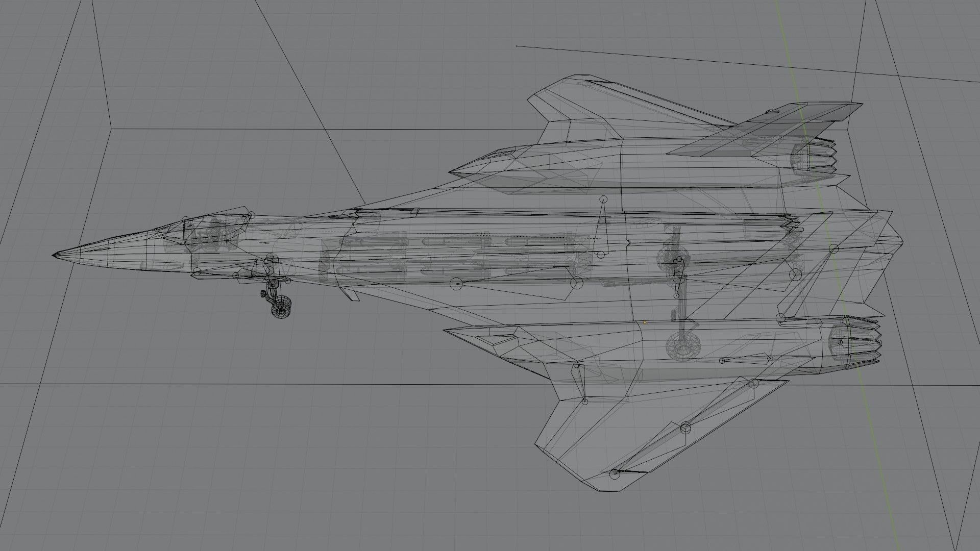 3D model General Dynamics F-34 Lynx concept fighter VR / AR / low-poly ...