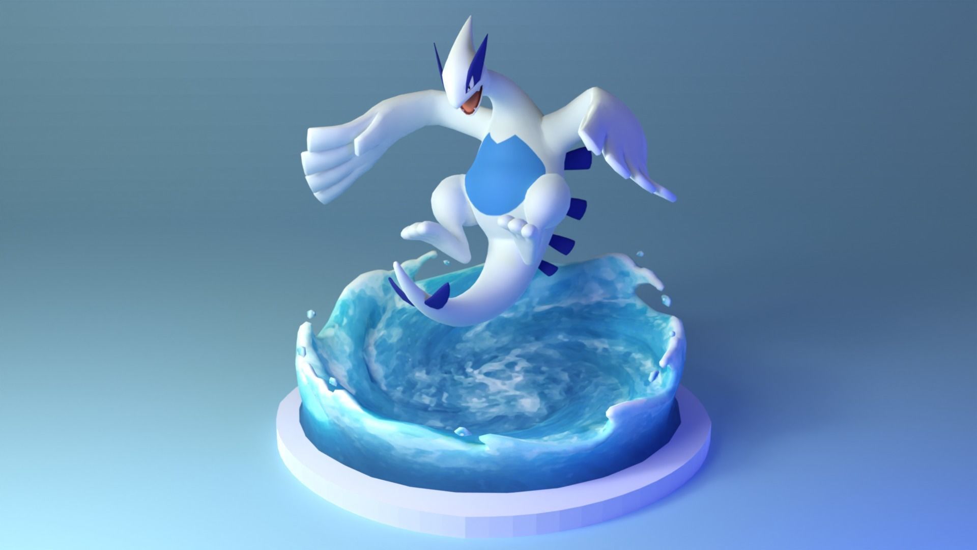Lugia - Pokemon Diorama 3D model 3D printable | CGTrader
