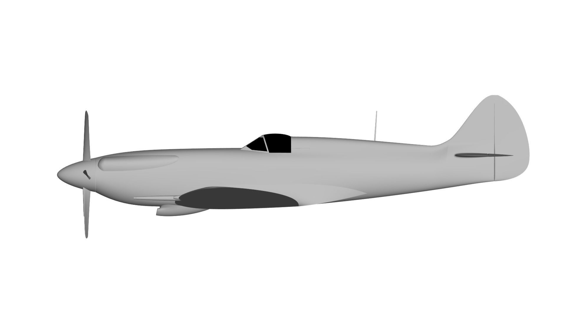 Spitfire F Mk 22 3D model | CGTrader