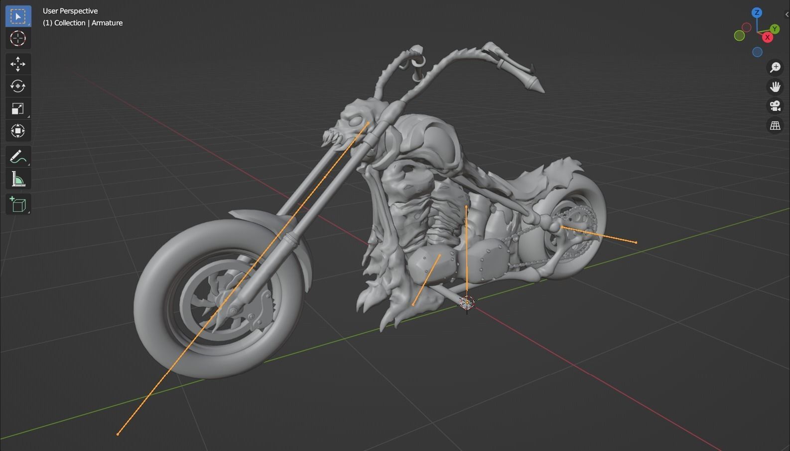 Ghost rider rigged 3D model rigged | CGTrader