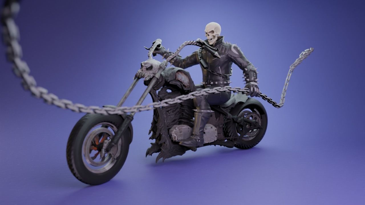 Ghost rider rigged 3D model rigged | CGTrader