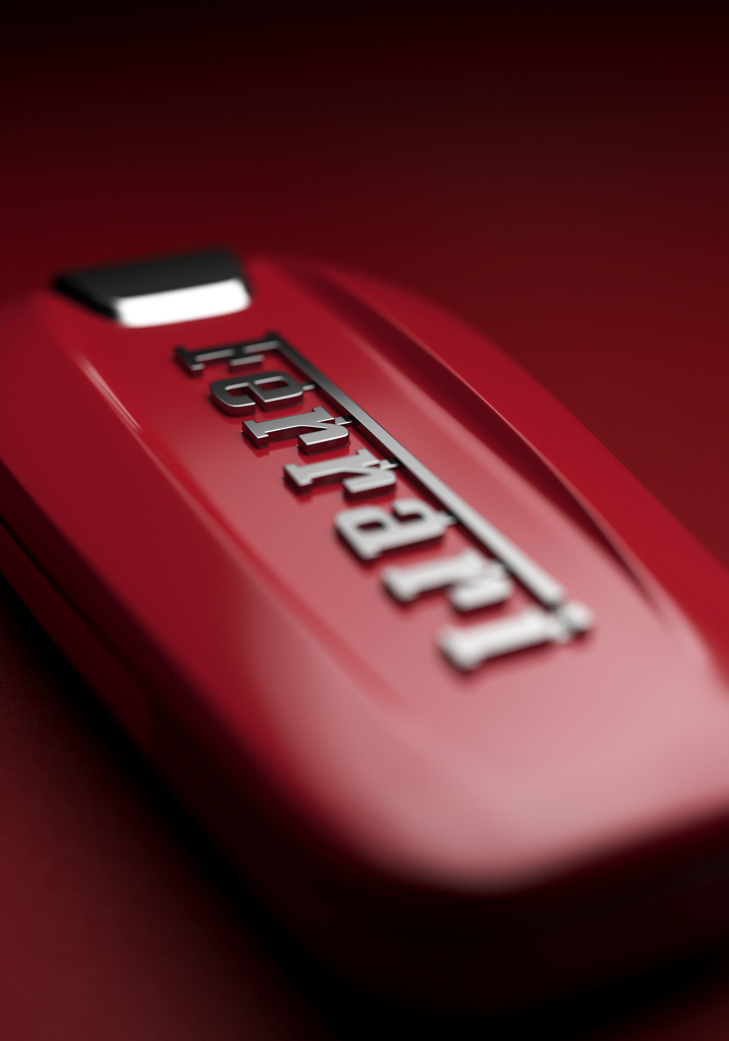 Ferrari car key 3D model | CGTrader