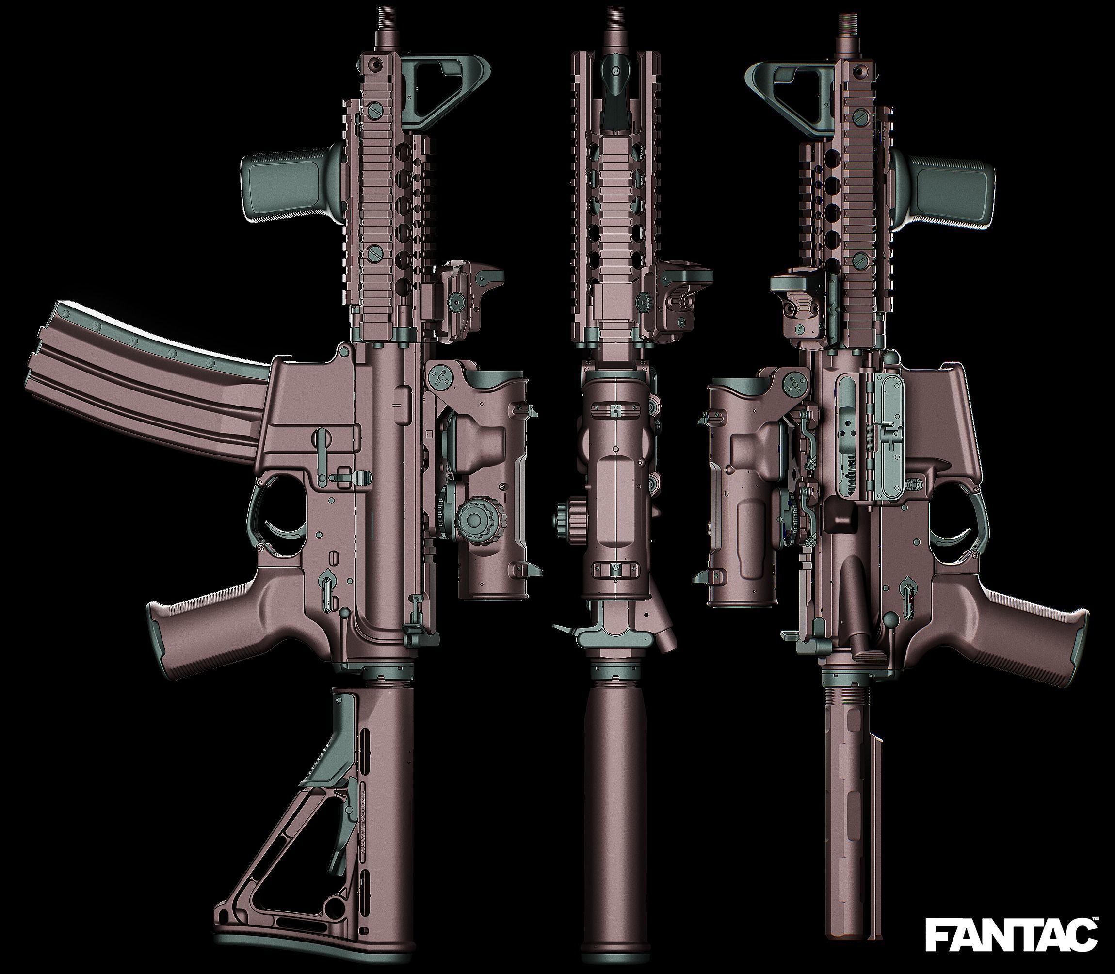 M4 Custom Build Highpoly 3D model | CGTrader