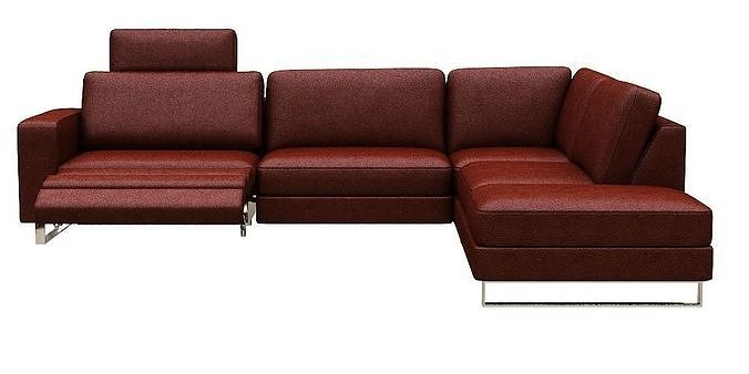 3D model contemporary sofa L Type VR / AR / low-poly | CGTrader