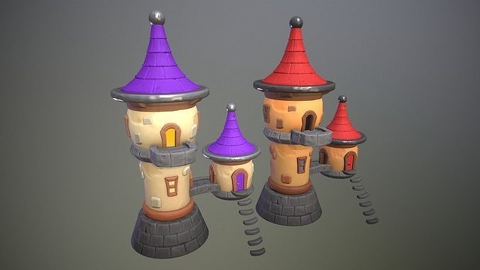 3D model Stylized magic tower VR / AR / low-poly | CGTrader