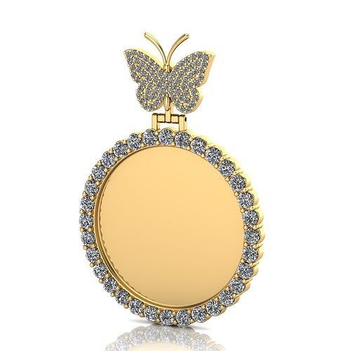 Memory pendant with butterfly 3D model 3D printable | CGTrader