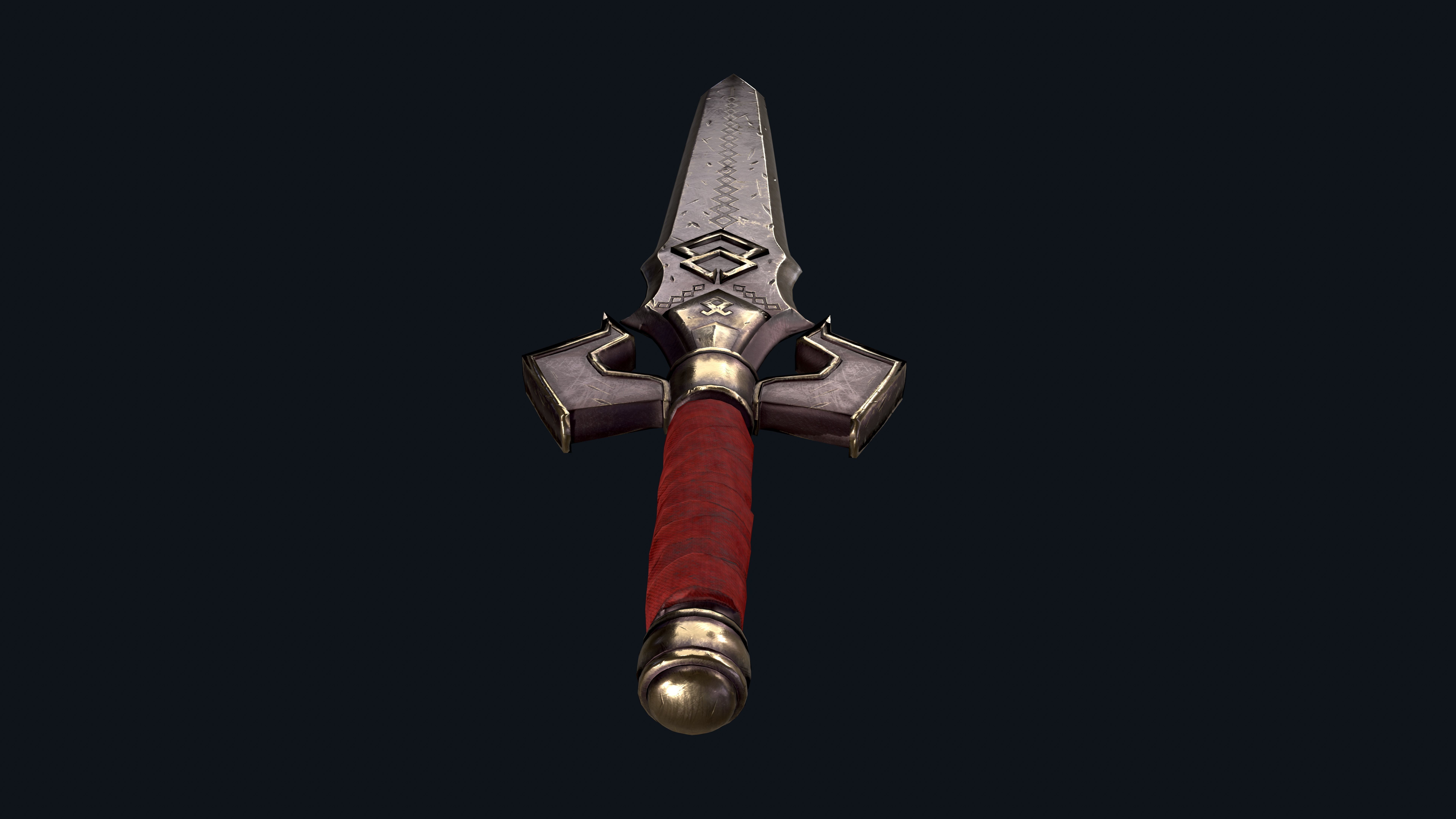 3D model Dwarf sword VR / AR / low-poly | CGTrader