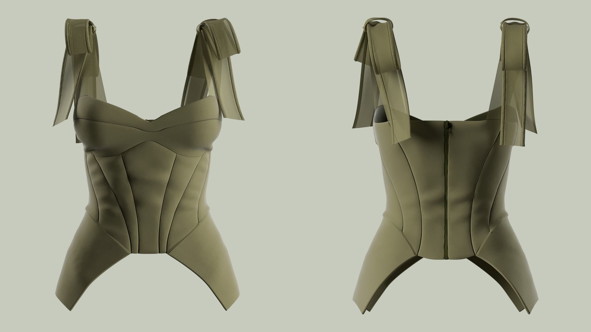 Female Corsets Marvelous Designer 3D model | CGTrader