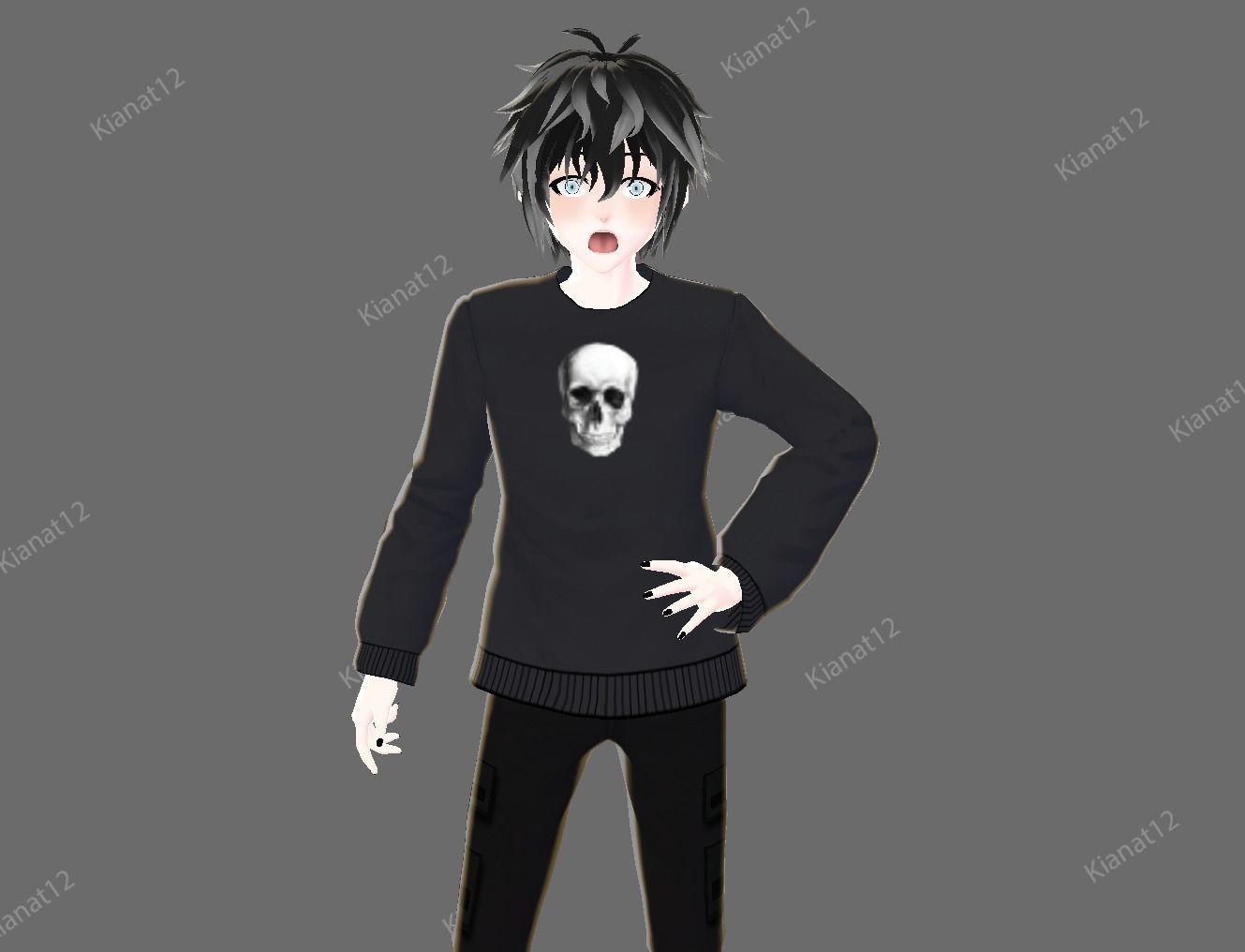 3D model 3d anime male avatar for vrchat and for gaming VR / AR / low ...