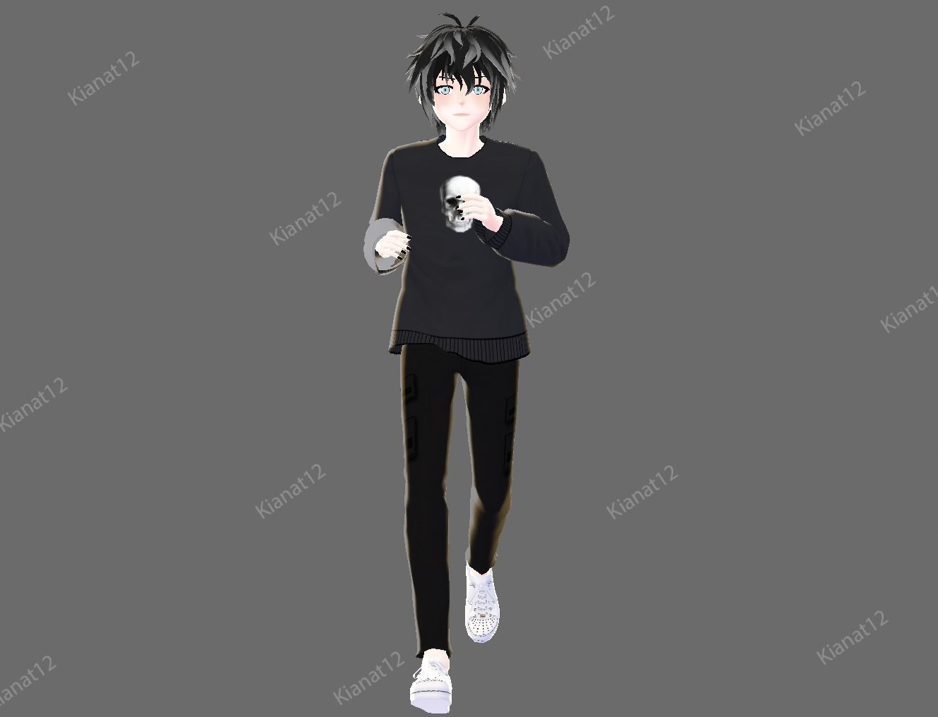 3D model 3d anime male avatar for vrchat and for gaming VR / AR / low ...