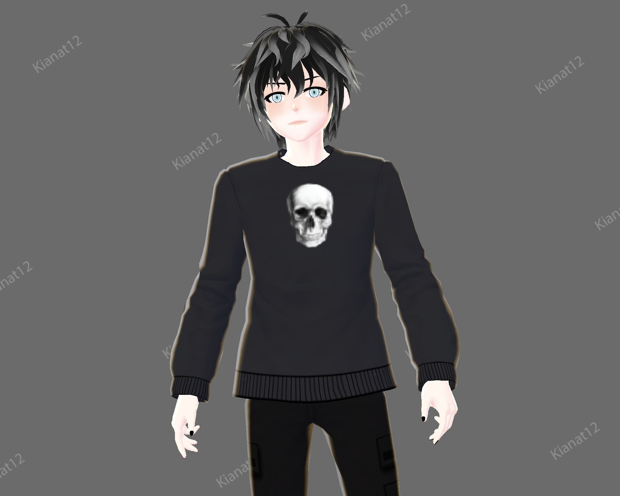 3D model 3d anime male avatar for vrchat and for gaming VR / AR / low ...