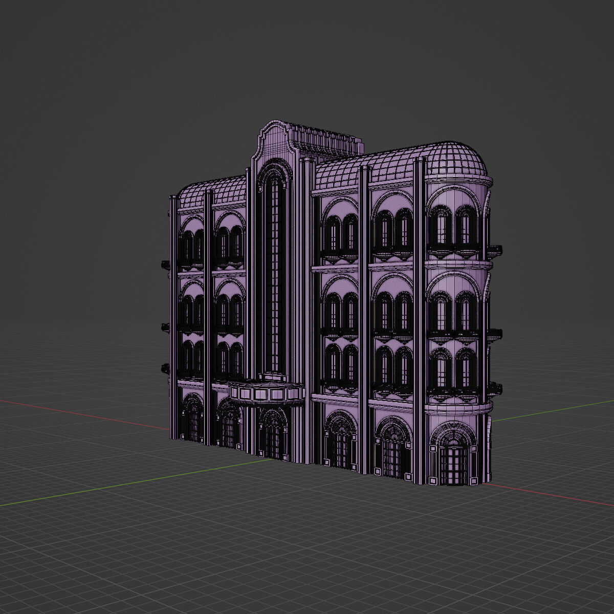 3D model ART DECO STEAMPUNK BUILDING 01 VR / AR / low-poly | CGTrader