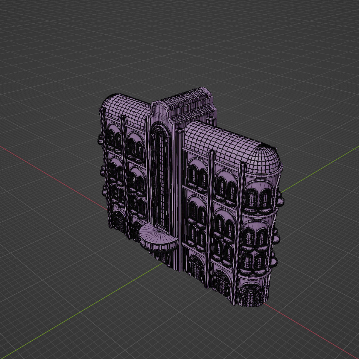 3D model ART DECO STEAMPUNK BUILDING 01 VR / AR / low-poly | CGTrader