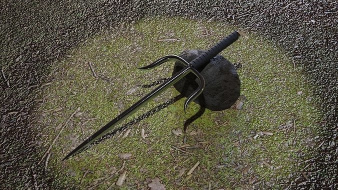 3D model Sai weapon model VR / AR / low-poly | CGTrader
