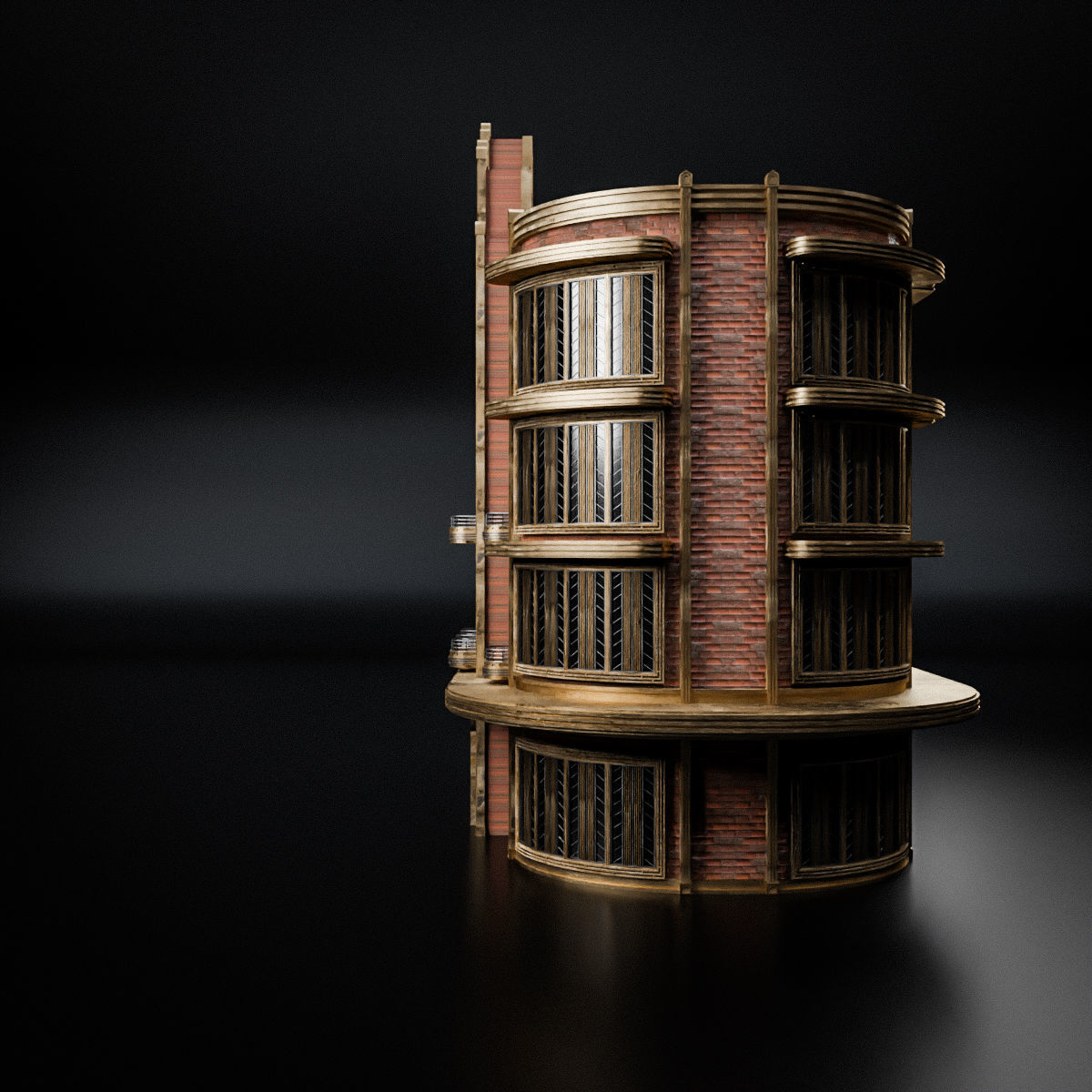 3D model ART DECO STEAMPUNK BUILDING 04 VR / AR / low-poly | CGTrader