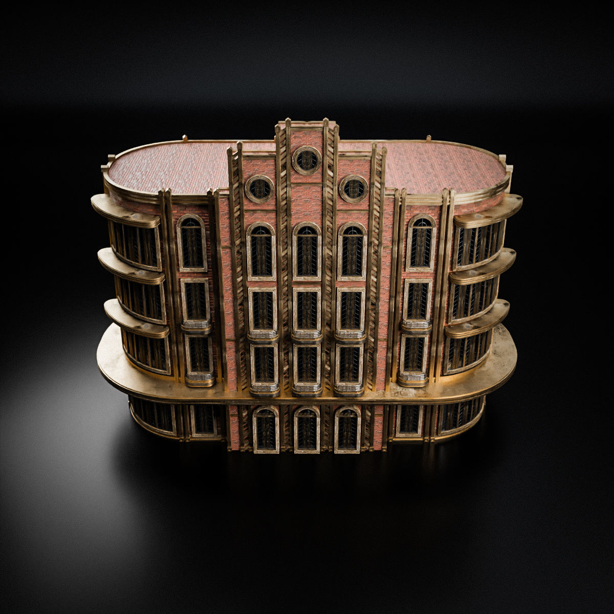 3D model ART DECO STEAMPUNK BUILDING 04 VR / AR / low-poly | CGTrader