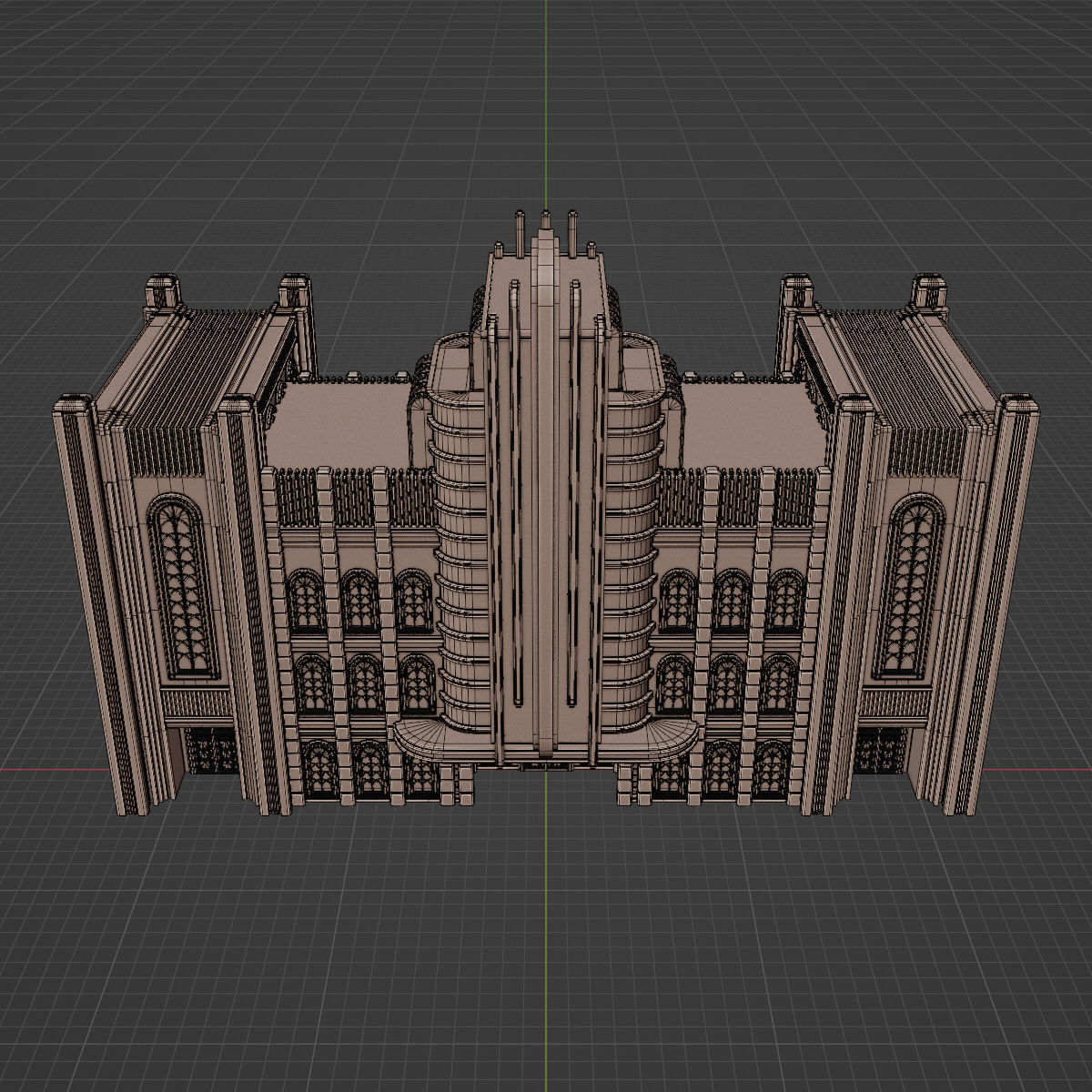 3D model ART DECO STEAMPUNK BUILDING 05 VR / AR / low-poly | CGTrader