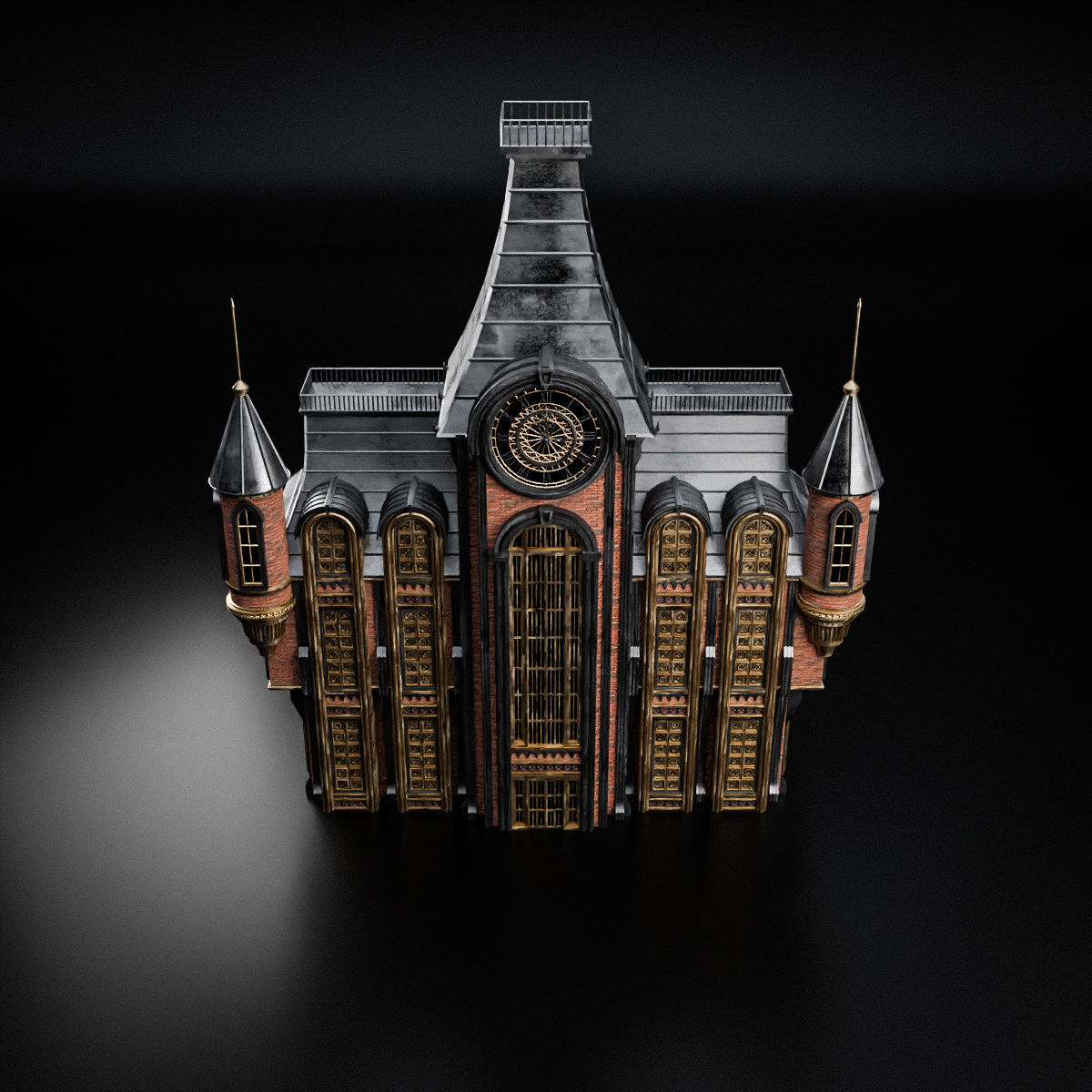 3D model ART DECO STEAMPUNK BUILDING 06 VR / AR / low-poly | CGTrader