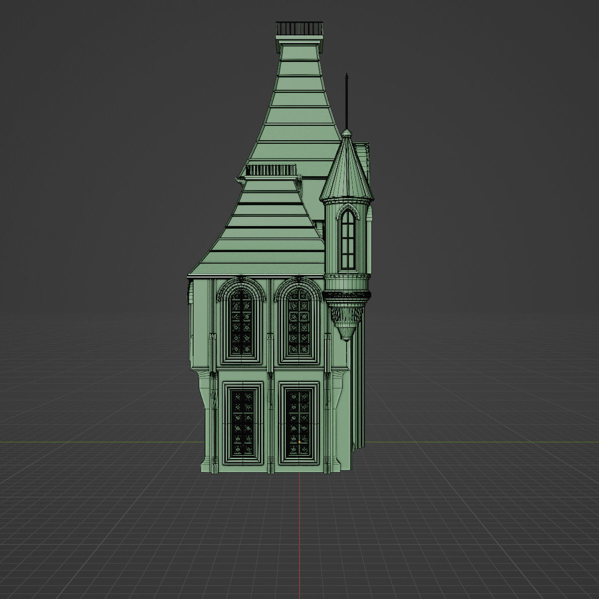 3D model ART DECO STEAMPUNK BUILDING 06 VR / AR / low-poly | CGTrader