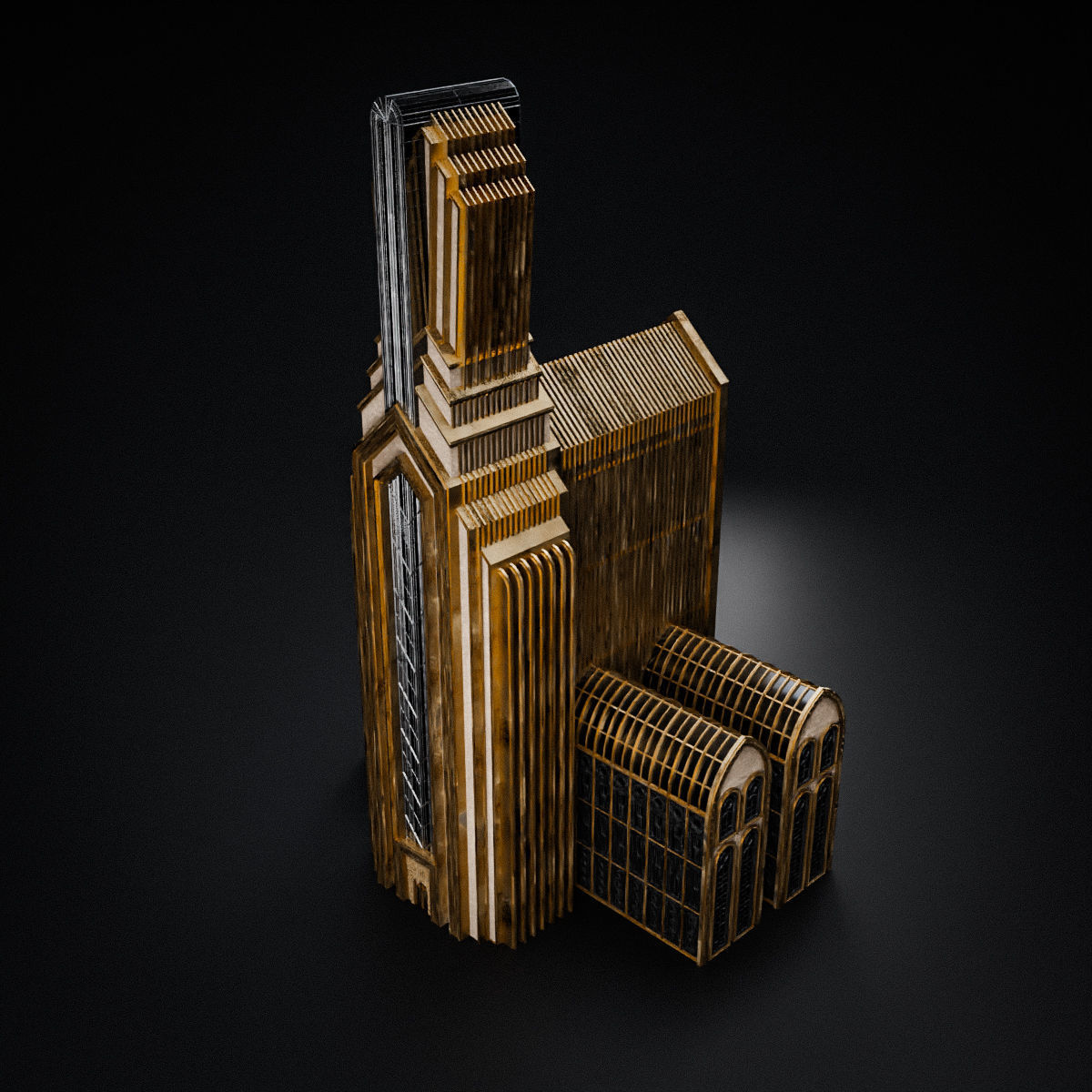 3D model ART DECO SKYSCRAPER BUILDING 01 VR / AR / low-poly | CGTrader