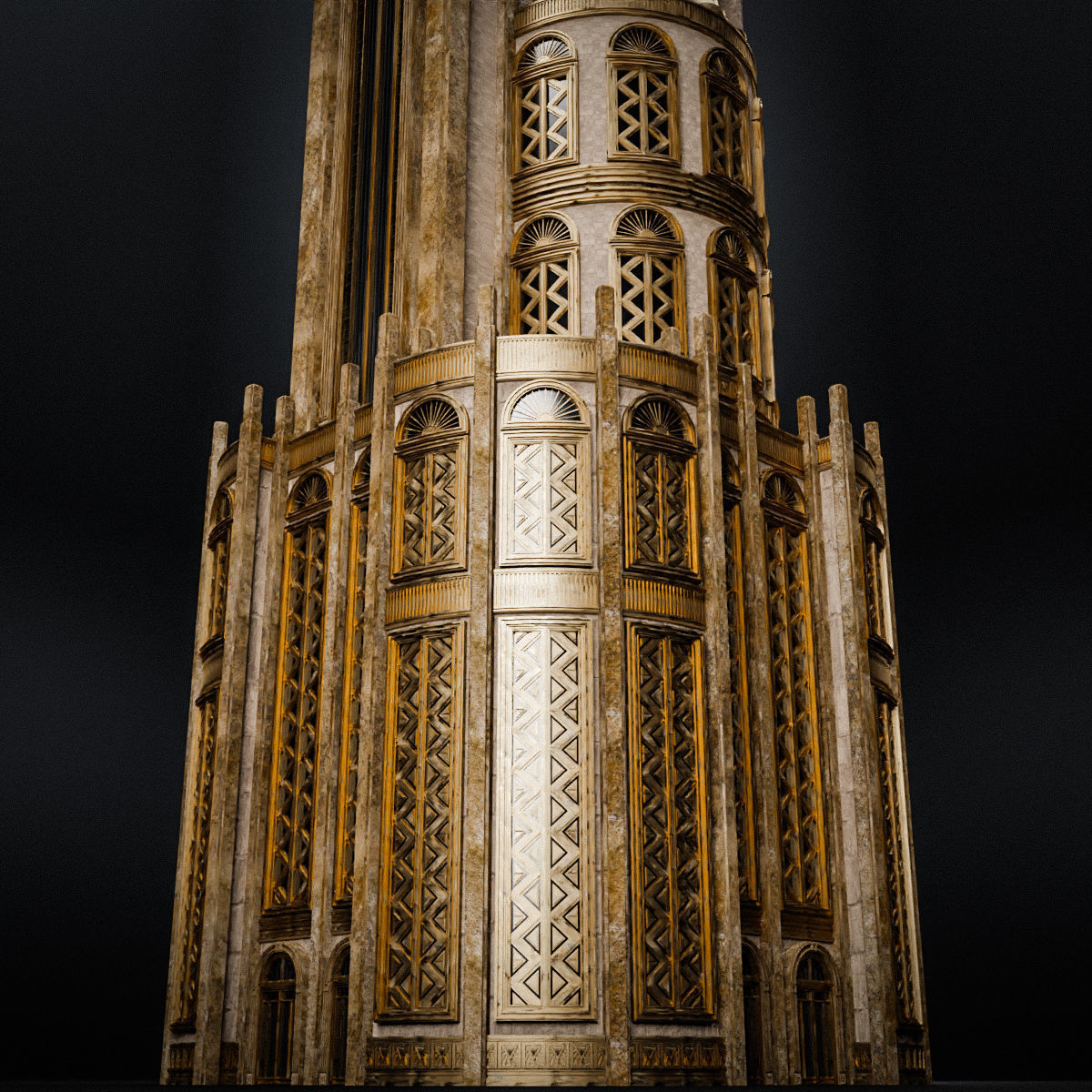 3D model ART DECO SKYSCRAPER BUILDING 03 VR / AR / low-poly | CGTrader