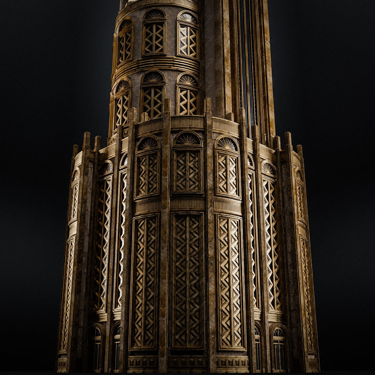3D model ART DECO SKYSCRAPER BUILDING 03 VR / AR / low-poly | CGTrader