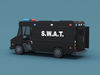 3D model Stylized Cartoon Step Van Police SWAT VR / AR / low-poly ...