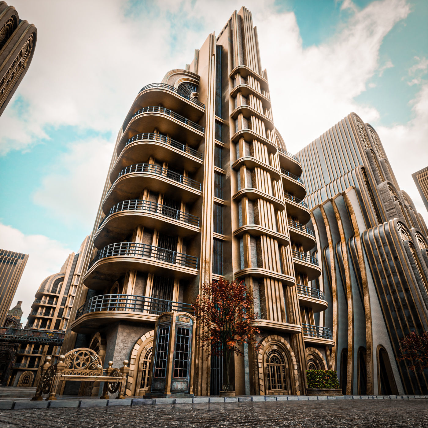 ART DECO SKYSCRAPER BUILDING PACK - 8 BUILDING 3D Model Collection ...