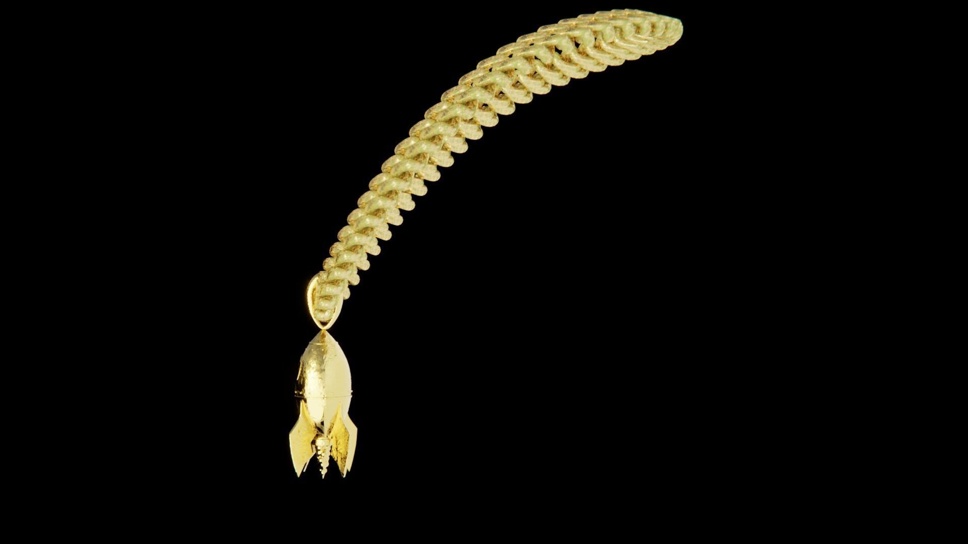 3D model Glowing Cracked Rocket Chain VR / AR / low-poly | CGTrader