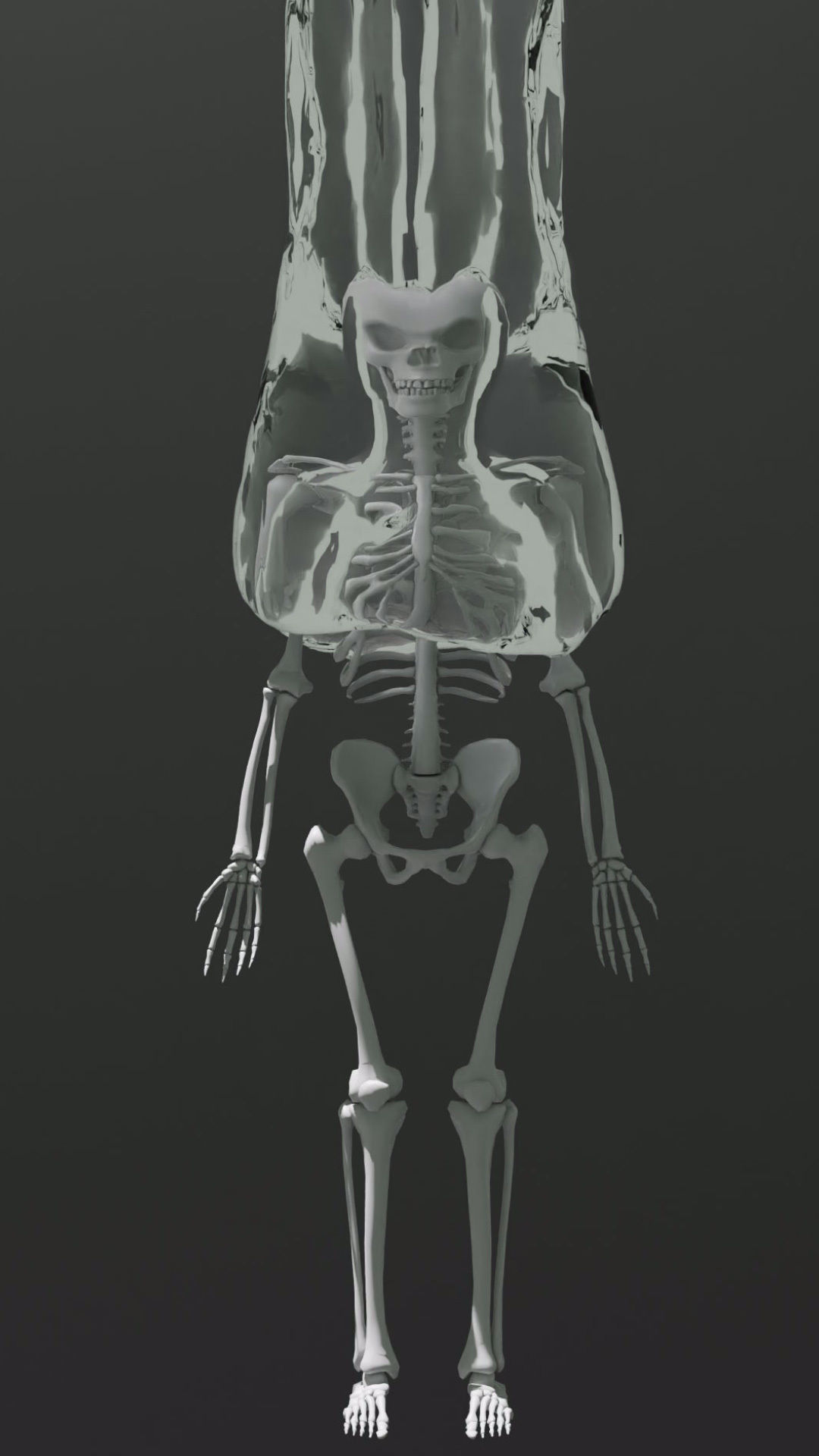3D model skeleton in water VR / AR / low-poly | CGTrader