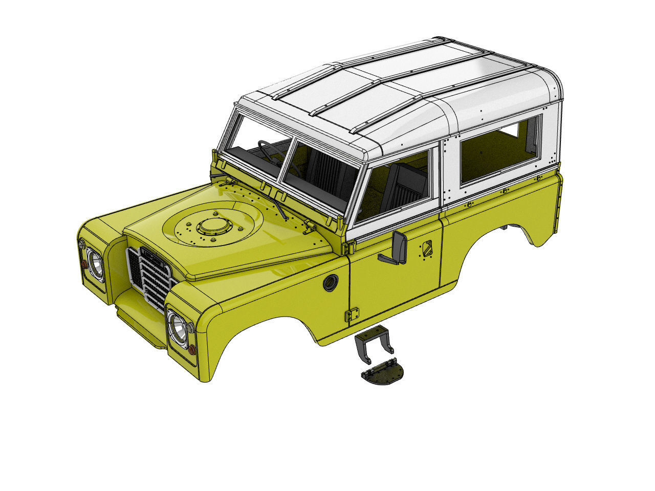 LAND ROVER SERIES III 88 MODEL SHORT VERSION 3D model 3D printable ...