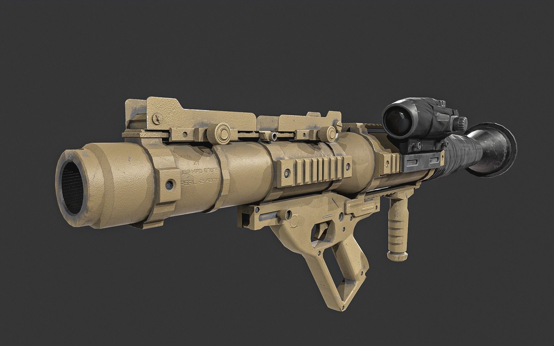 3D model GS-777 Rocket Launcher With Ammunition VR / AR / low-poly | CGTrader
