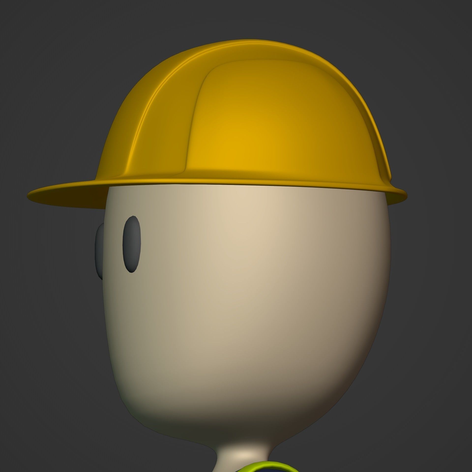 3D model Cartoon Construction Worker -- Stickman VR / AR / low-poly ...