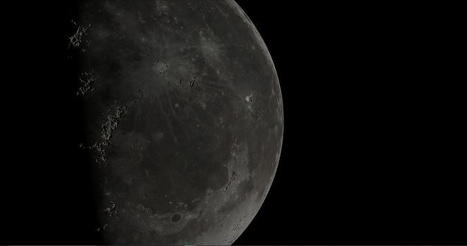 realistic moon taken 3D model | CGTrader