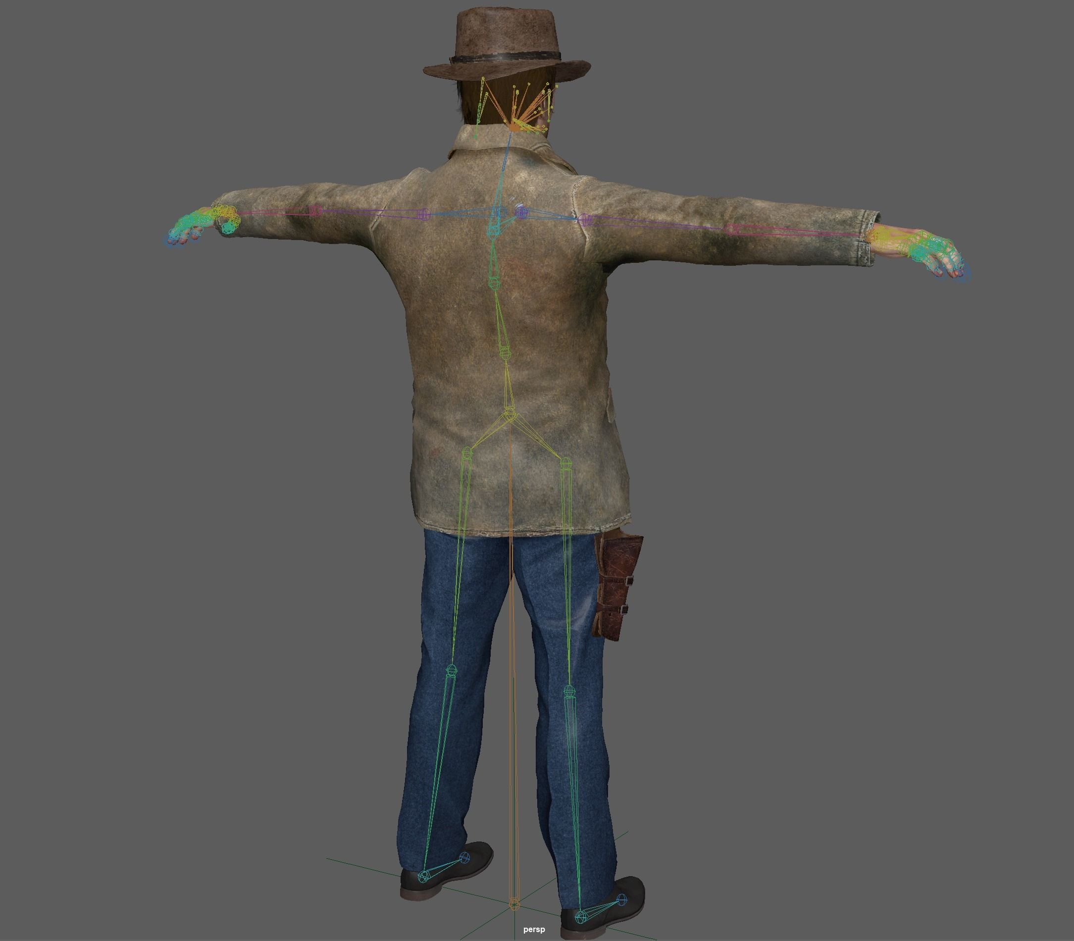 Cowboy Rigged model 3D model rigged | CGTrader