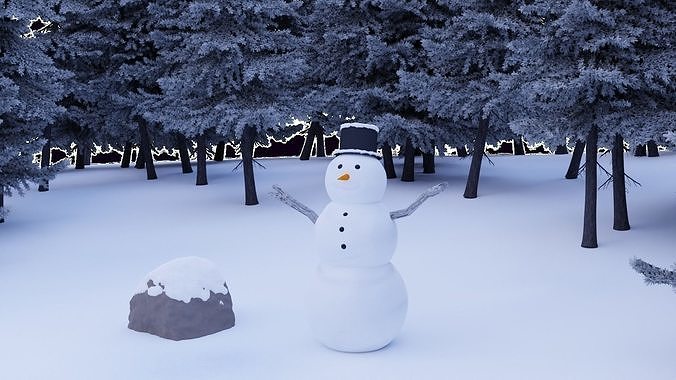 3D model Snowman VR / AR / low-poly | CGTrader