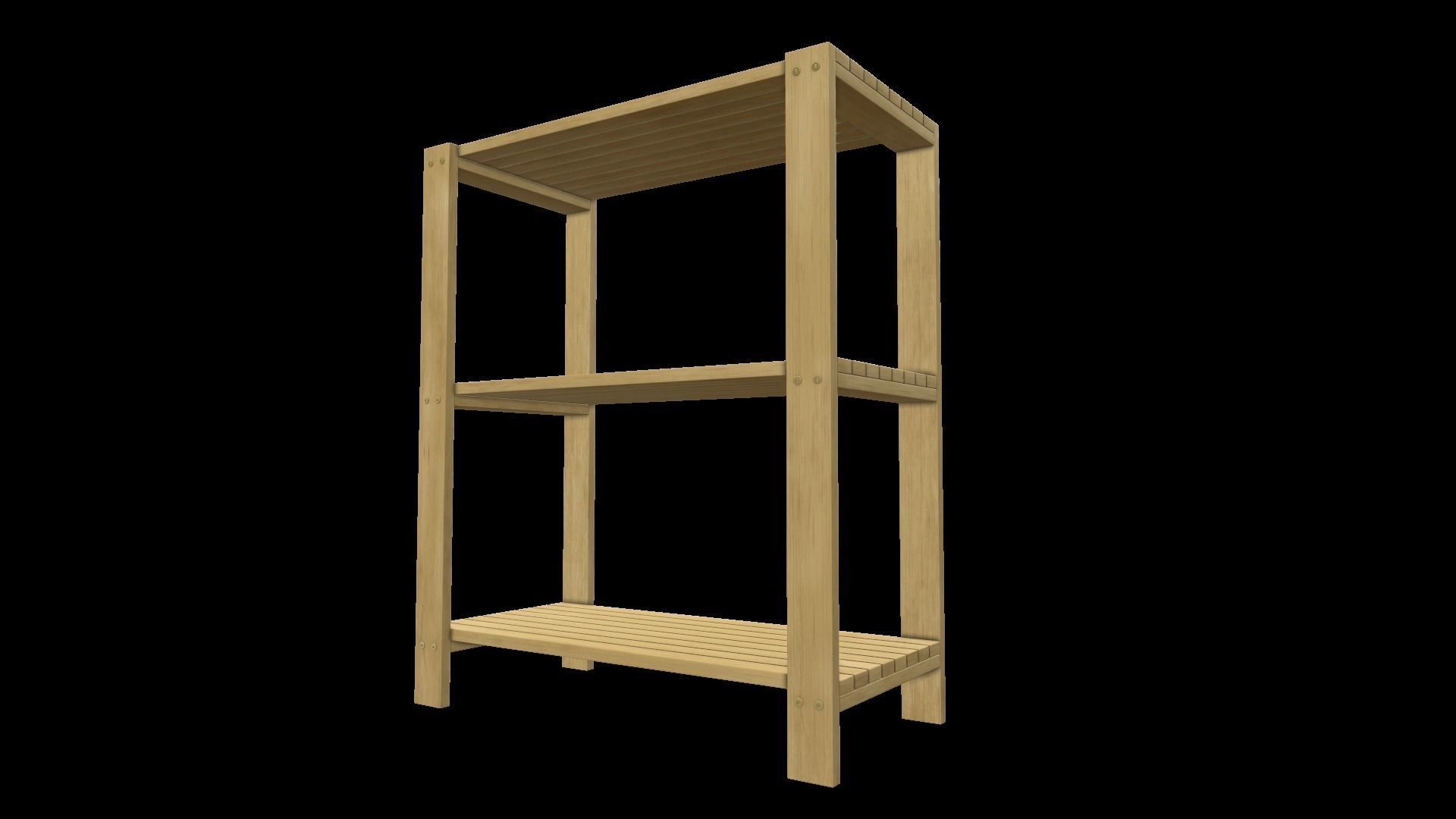 Wooden Rack 3D model | CGTrader