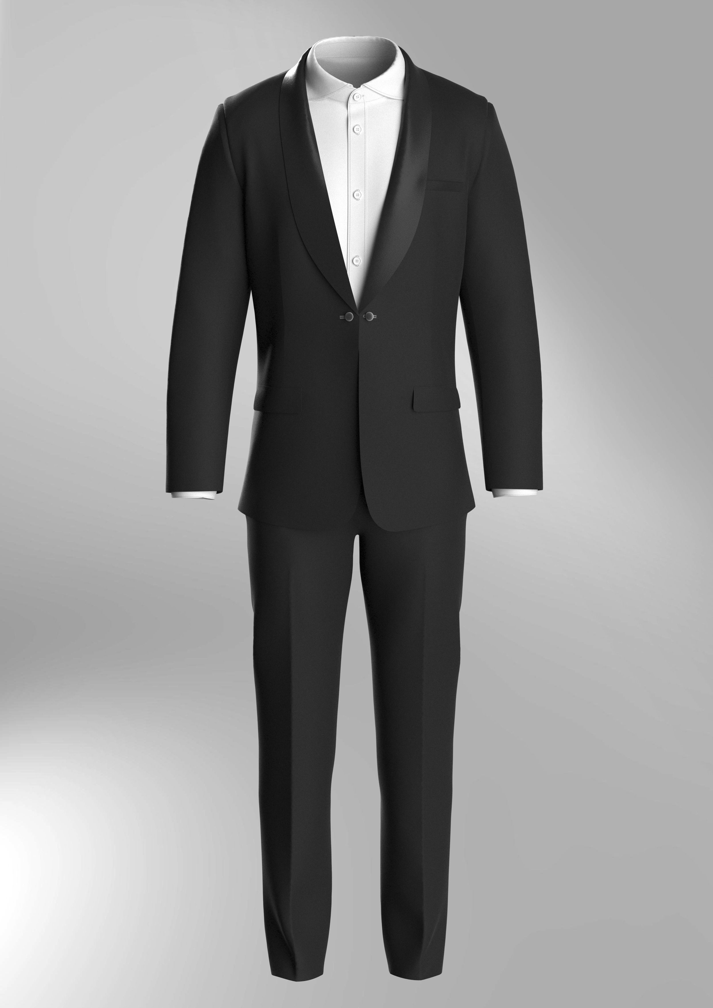Men blazer outfit 3D model | CGTrader