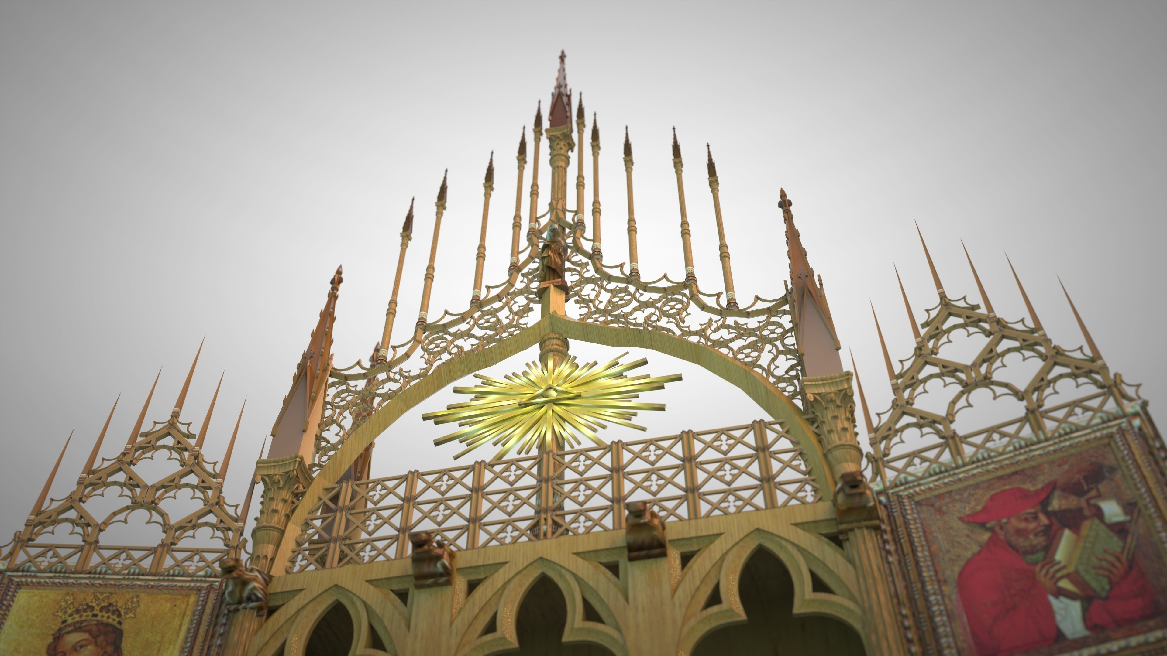 Gothic altar 3D model | CGTrader