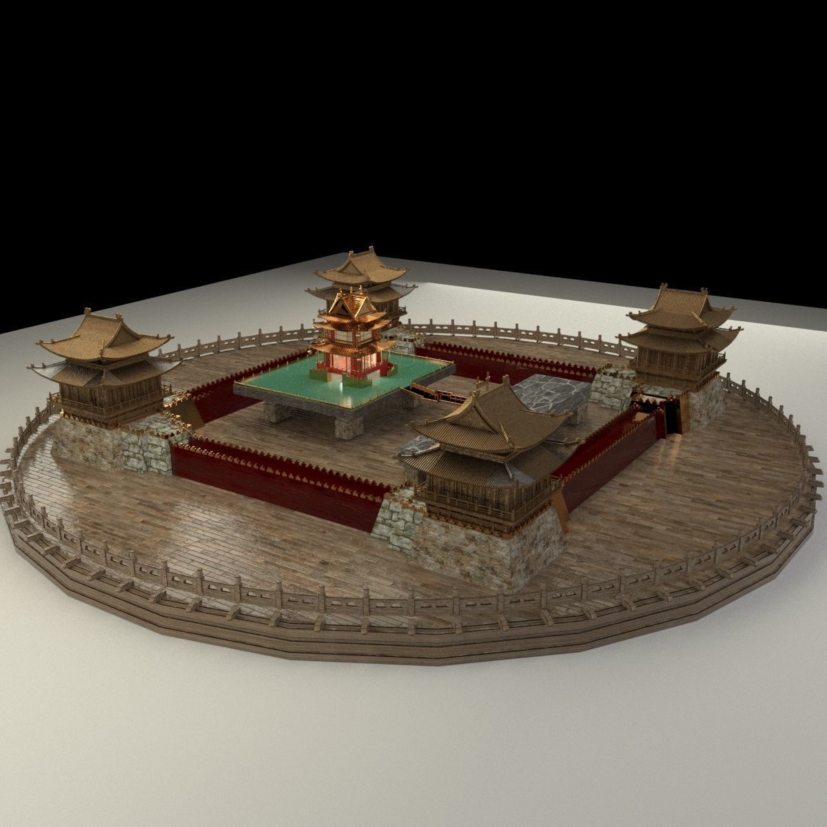 Chnese castle 3D model | CGTrader
