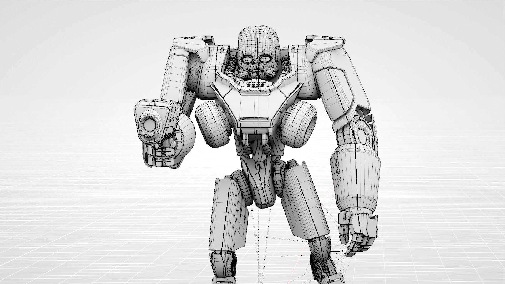 CYBORG ALIEN FIGHTER rigged character 3D model rigged | CGTrader