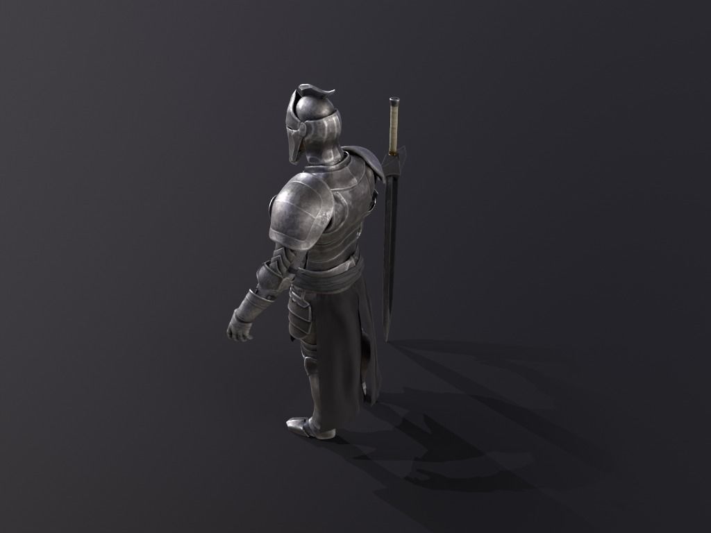 3D model Knight 3d character low poly Low-poly 3D model VR / AR / low ...