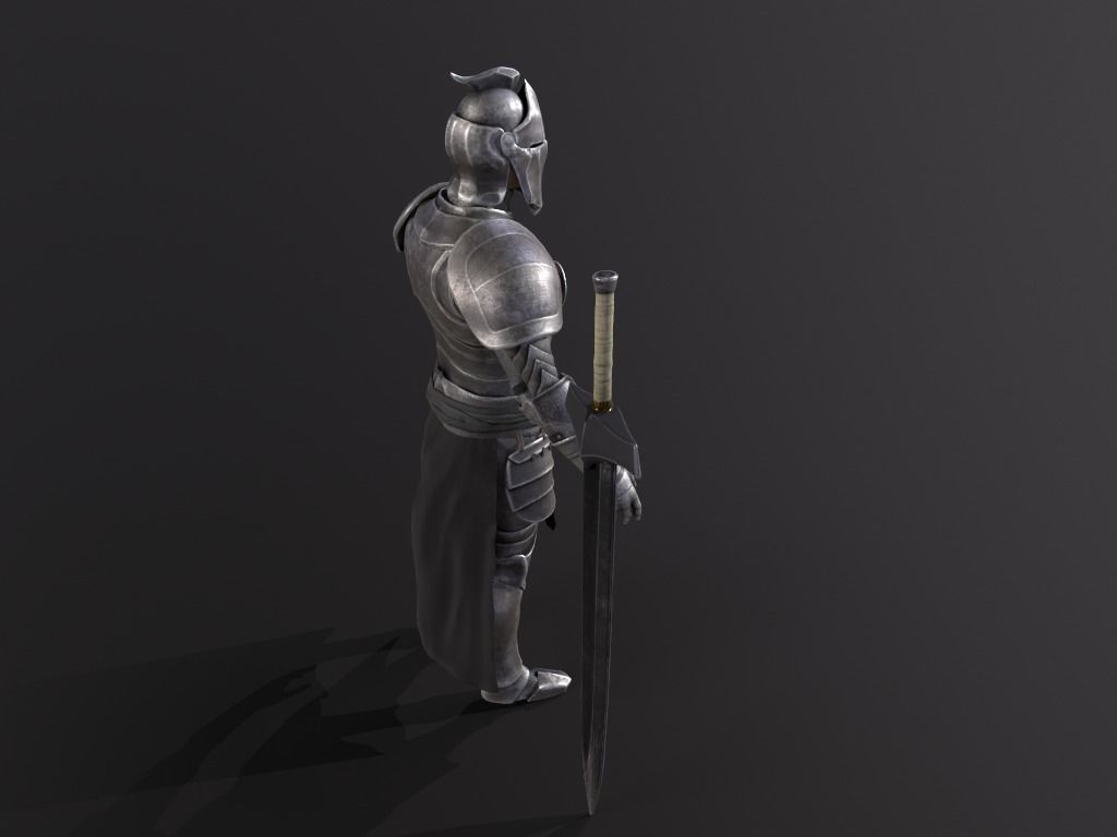 3D model Knight 3d character low poly Low-poly 3D model VR / AR / low ...