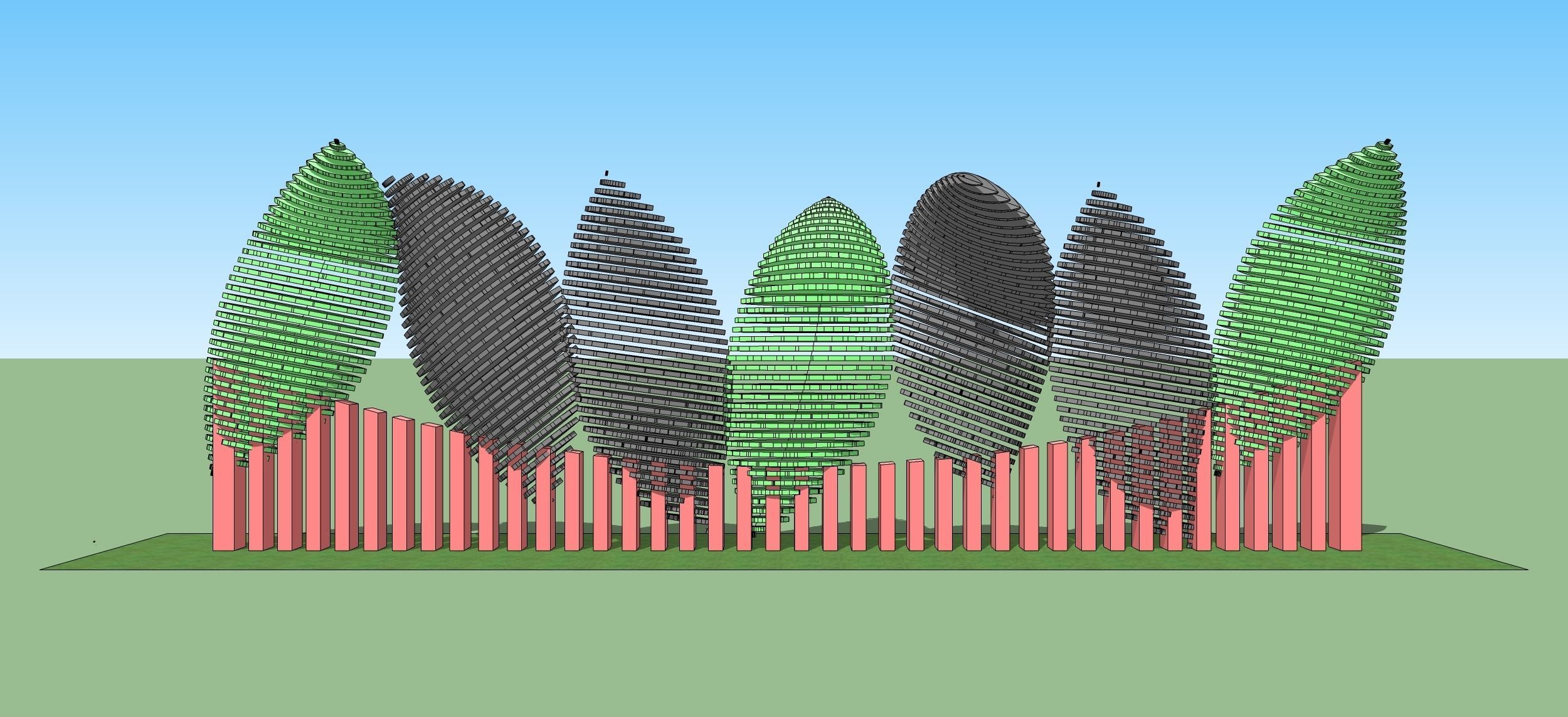 Decorative wall elips slice artwork 3D model | CGTrader
