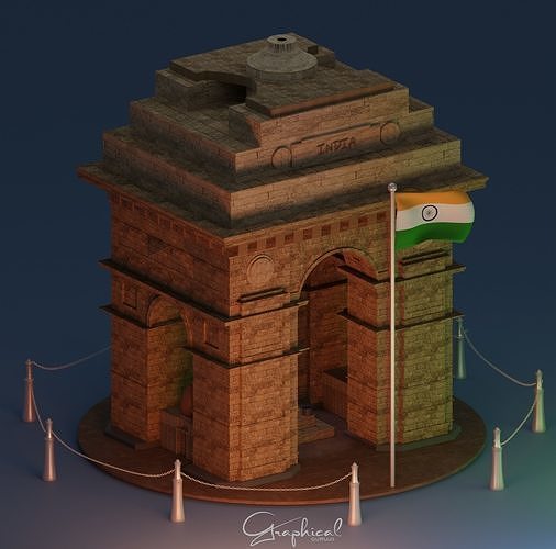 3D model The India Gate VR / AR / low-poly | CGTrader