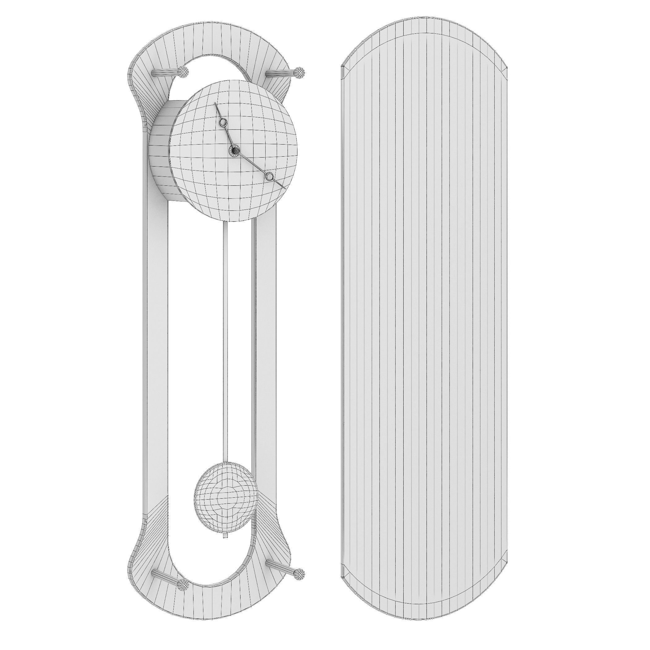 Classic wall clock with pendulum 3D model animated | CGTrader