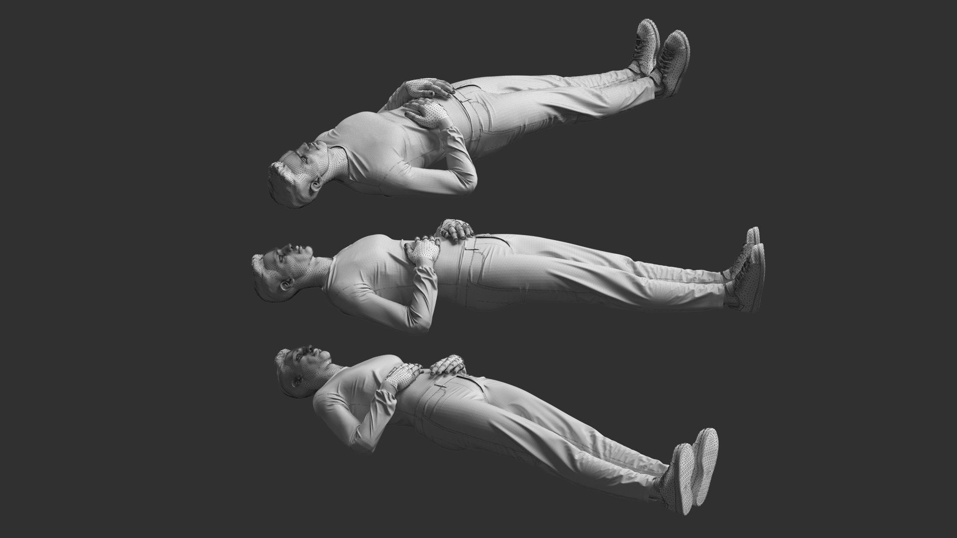 Man Mannequin Lying 5 Poses 3D model | CGTrader