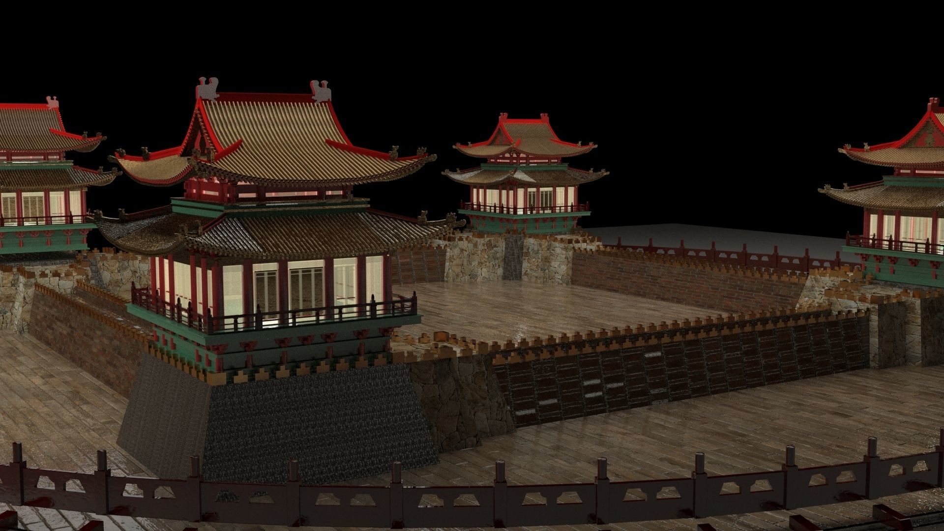 Chinese castle 3D model | CGTrader